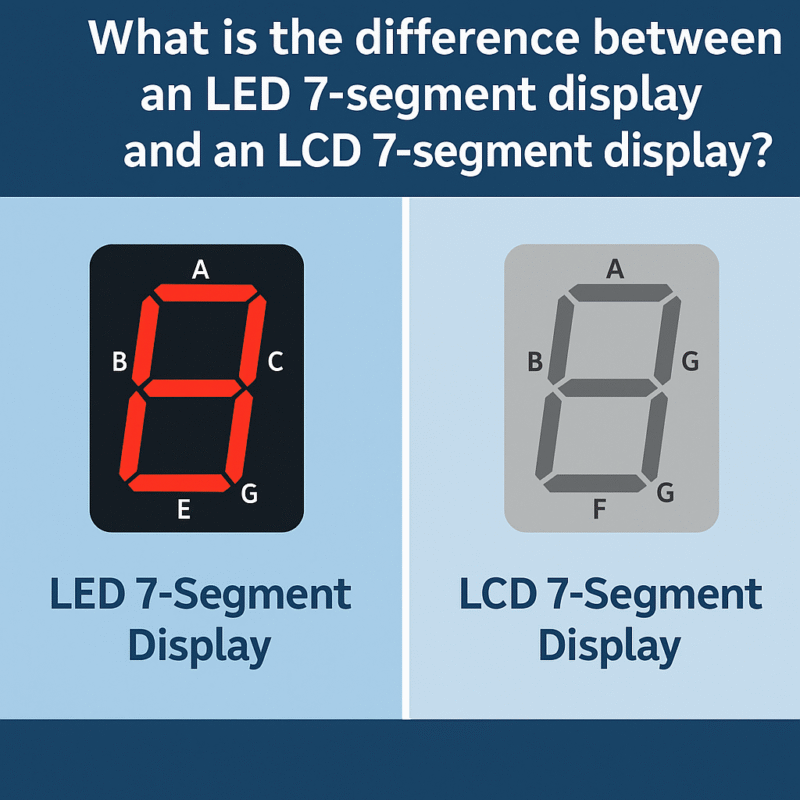 What Is the Difference Between LED and LCD 7-Segment Displays?